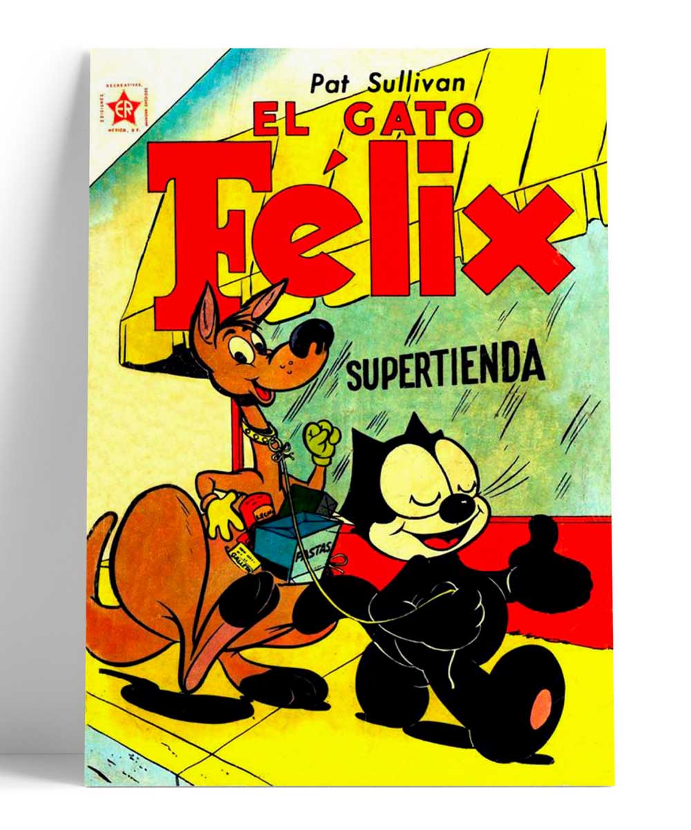 ️ Cuadro Vintage El Gato Felix Supertienda ️ - Más que un detalle